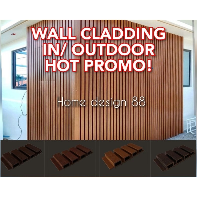 Jual wall cladding laiv dinding kayu wpc outdoor indoor | Shopee Indonesia