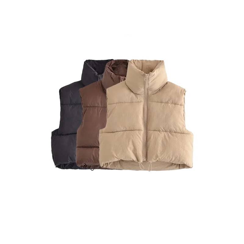 Jual Rompi Puffer Winter Wanita/Rompi Wanita Crop/Rompi cewe/RompiCrop ...