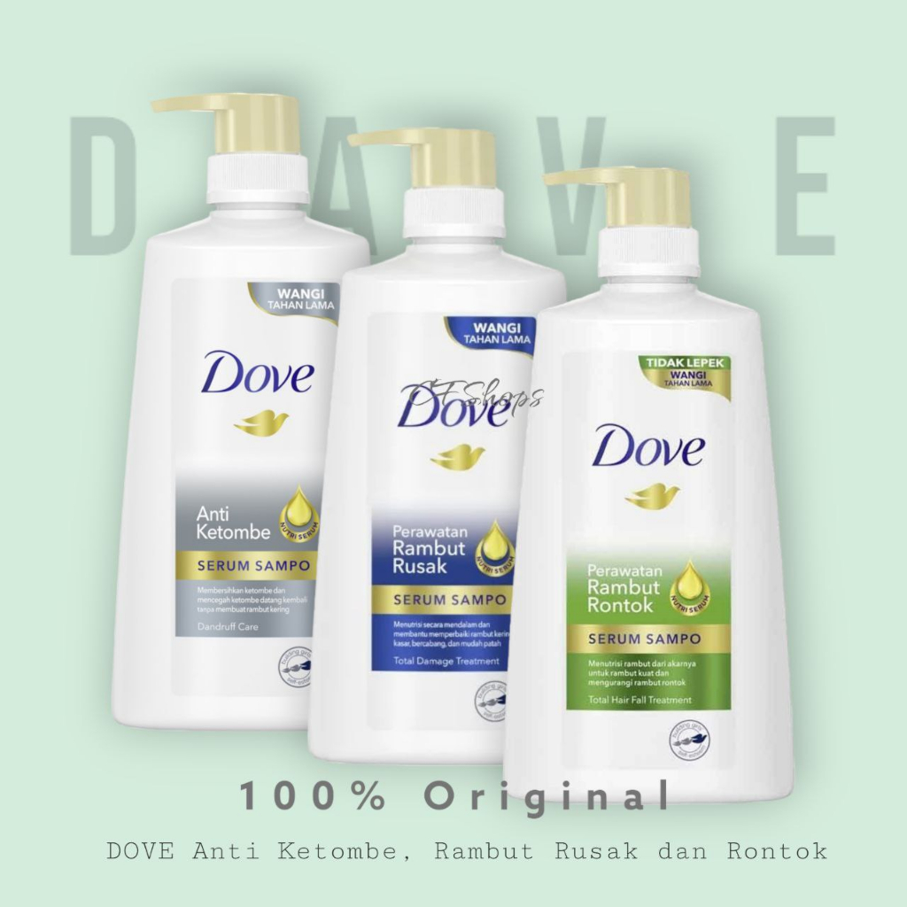Jual Dove Shampoo Perawatan Rambut Rontok, Rusak dan Anti Ketombe ...