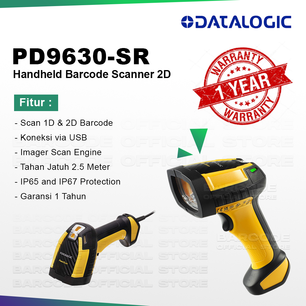 Jual Datalogic Powerscan Pd9630 Sr Scanner Barcode 2 Dimensi Tahan