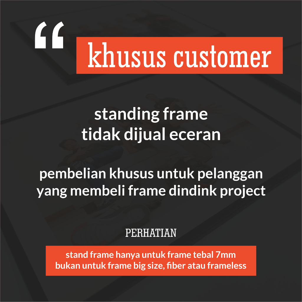 Jual Standing Frame / Kaki Penyangga Bingkai Akrilik - Dindink Project ...