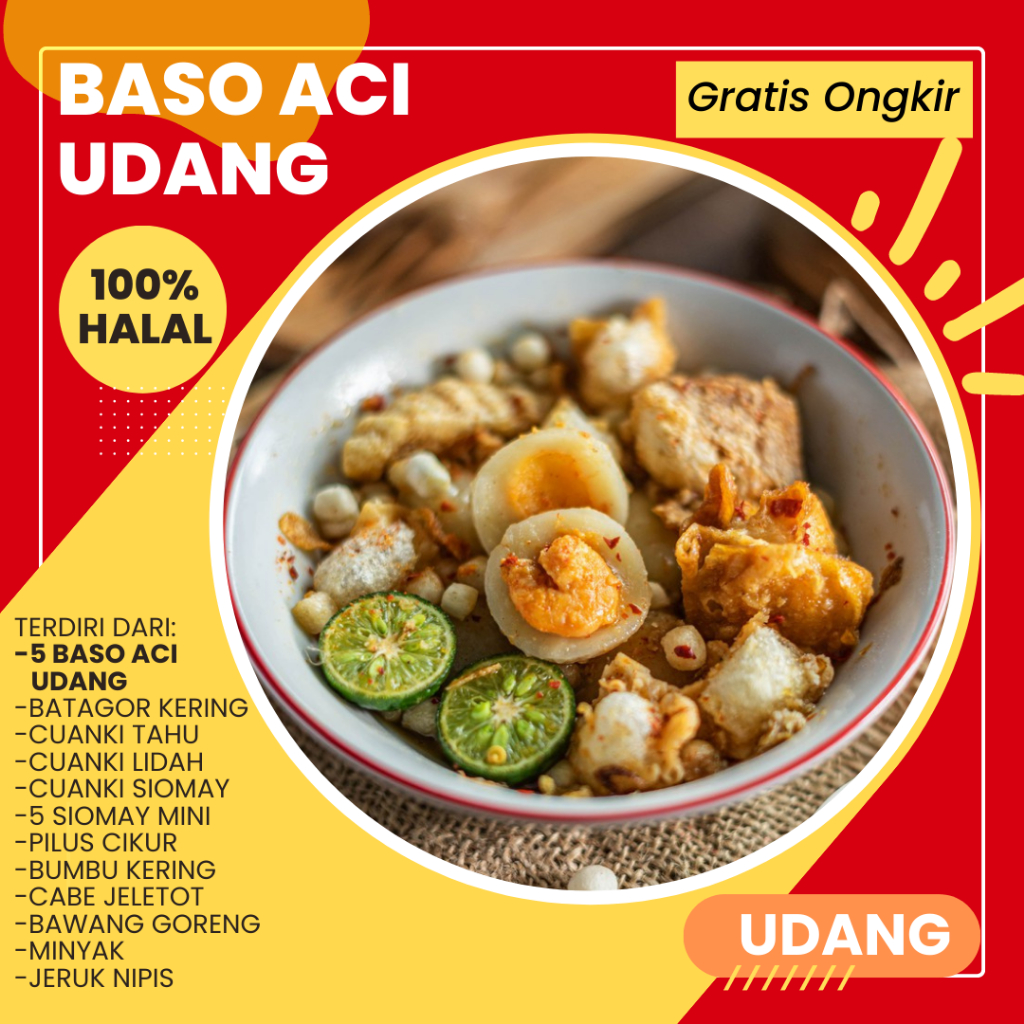 Jual Baso Aci Isi UDANG | Pentol Aci Cuanki Batagor Khas Pedas Jajanan ...