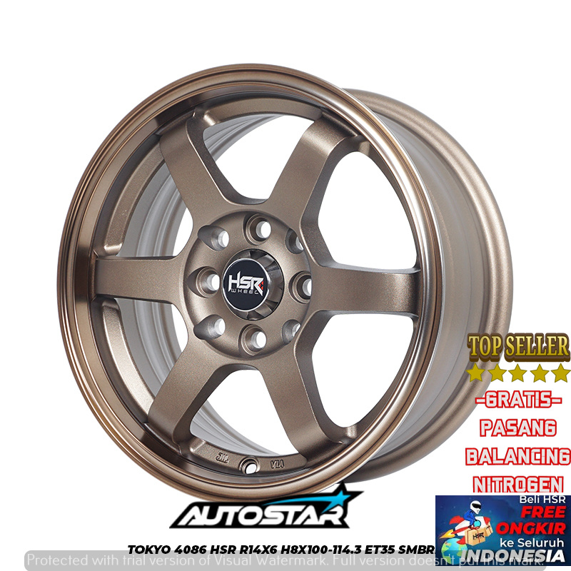 Jual menjual velg mobil racing hsr tokyo R14 wuling air ev agya ayla calya sigra datsun go ...