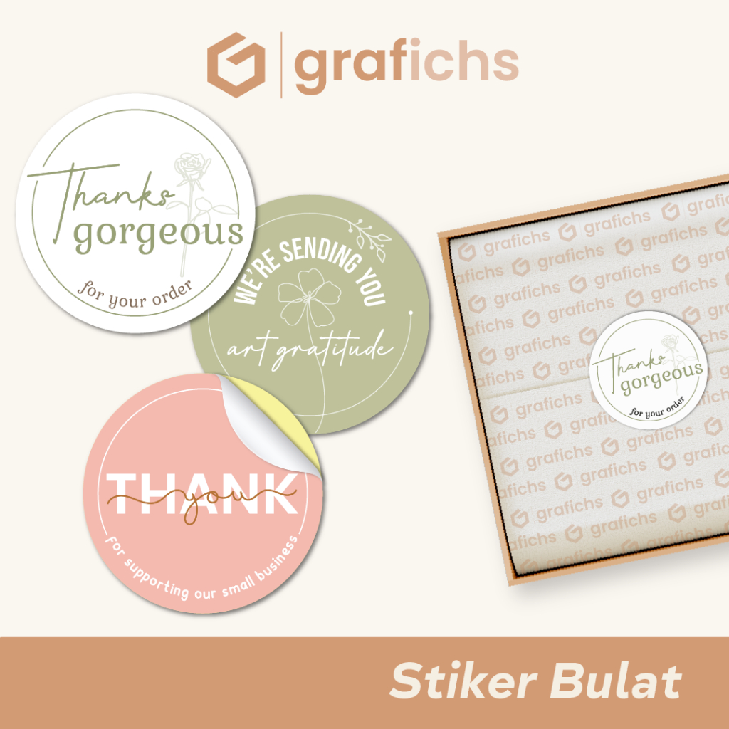 Jual Stiker Bulat Label Olshop Custom Free Desain Template LB01 - LB08 by Grafichs | Shopee ...