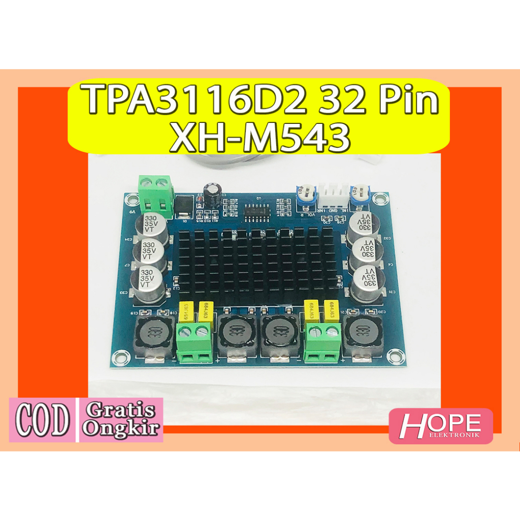 Jual XH-M543 POWER AMPLIFIER CLASS D DIGITAL AUDIO TPA3116D2 2.0 ...