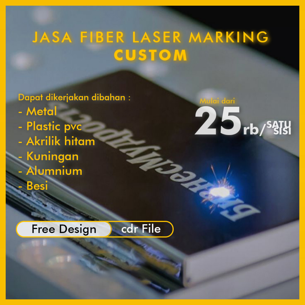 Jual Jasa Laser Fiber Marking | Engraving Plat Besi | Grafir Laser Plat ...