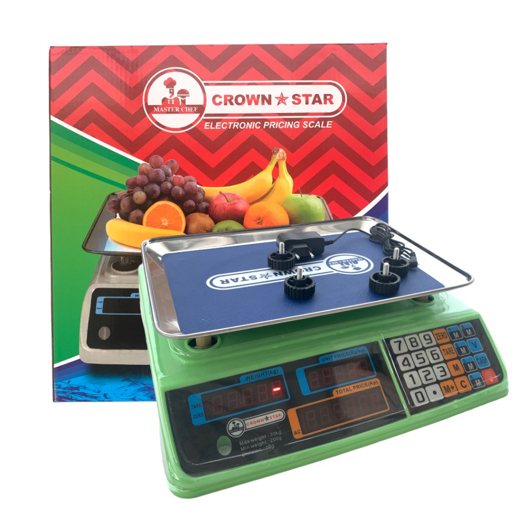 Jual crown star 30Kg Timbangan Duduk Baterai Digital Price Harga 30 Kg ...