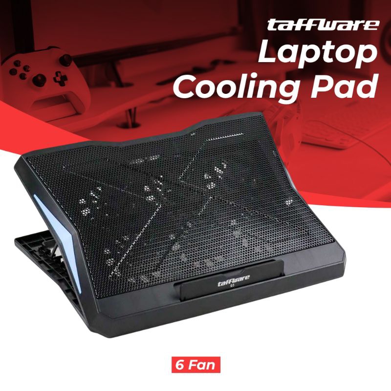 Jual Taffware MC Gaming Cooling Pad Laptop 6 Fan - Q3 - Black | Shopee ...