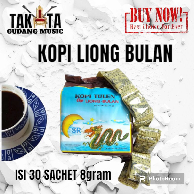 Jual Coffee Liong Kopi Bulan Liong isi 30 Sachet @8gram Tanpa Gula ...