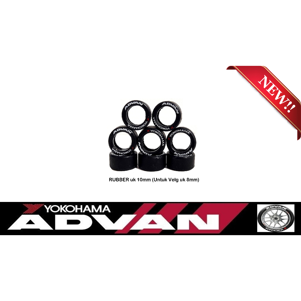 Jual Ban Karet 10mm RUBBER ONLY Rubb X19 Tampo Advan Yokohama | Shopee Indonesia