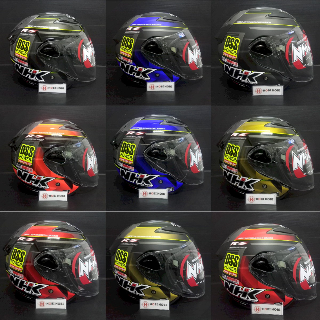 Jual HELM NHK R6 RALLY 02 BLACK RED DOFF HALF FACE | Shopee Indonesia