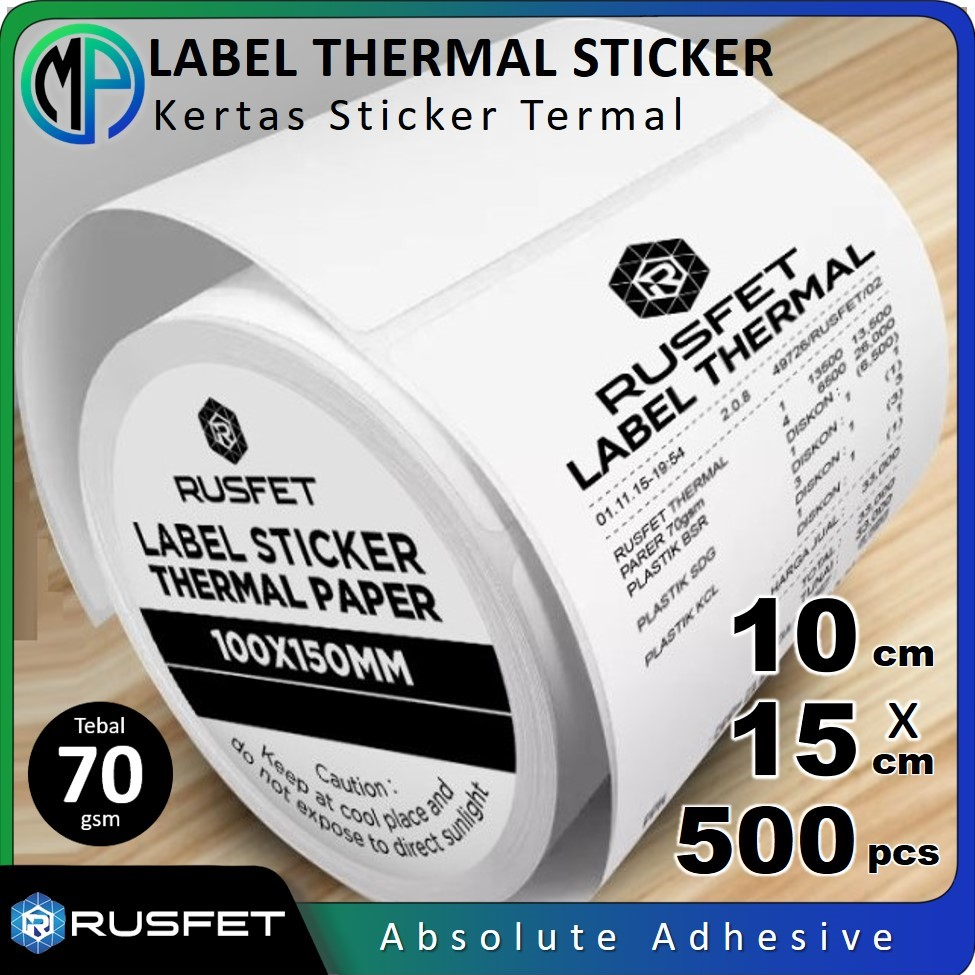 Jual Stiker Termal Label 10cm x 15cm - 500 Lembar / Paper Thermal ...