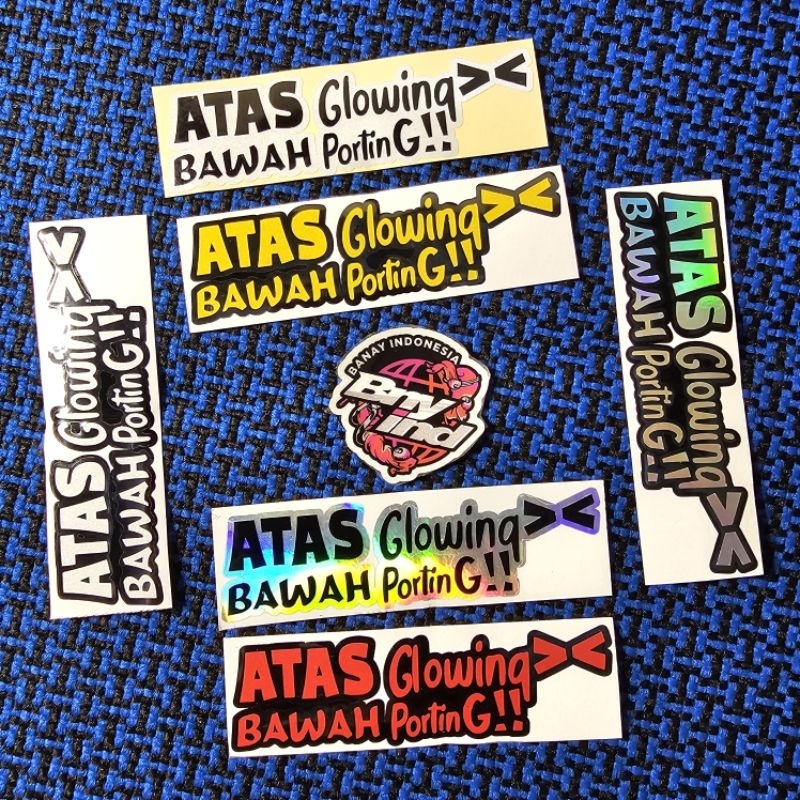 Jual Stiker Sticker Atas Glowing Bawah Porting Cutting | Shopee Indonesia