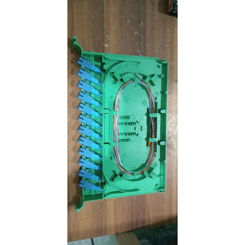 Jual basetray 288 c/kaset odp lengkap pigtail rainbow 12 core/warna ...