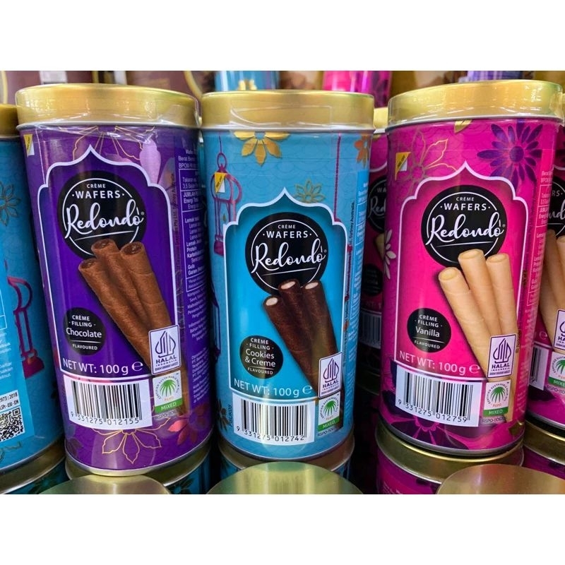 Jual REDONDO wafer roll coklat / cookies and cream / vanila 100 gram ...