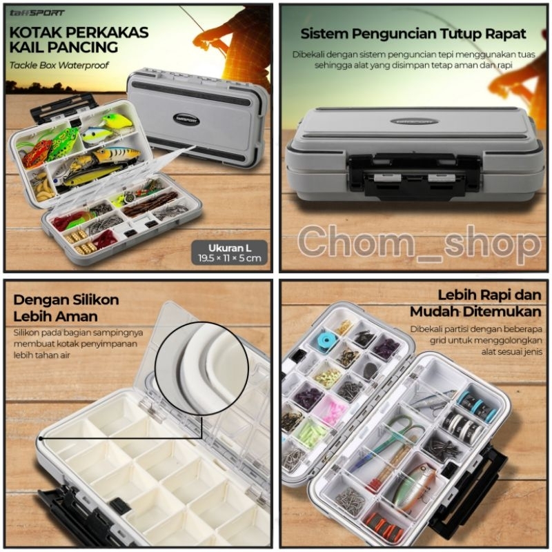 Jual kotak kail besar/kotak pancing/Kotak Perkakas Kail Pancing Tackle Box besar Waterproof ...