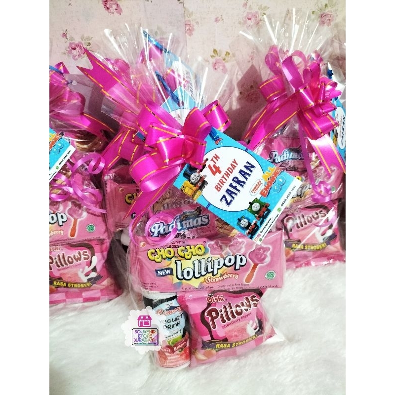 Jual Paket Mini Snack Serba Pink || Pinky Snack Ultah Mini Banget ...