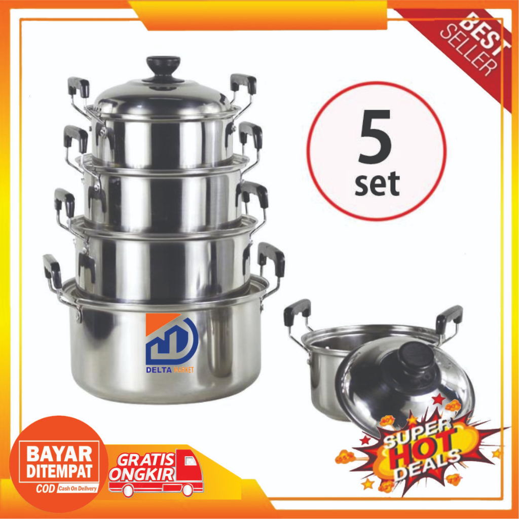 Jual PANCI SET 5 SUSUN + STEAMER TRI-J / PANCI SUSUN 5 + STEAMER BAHAN ...