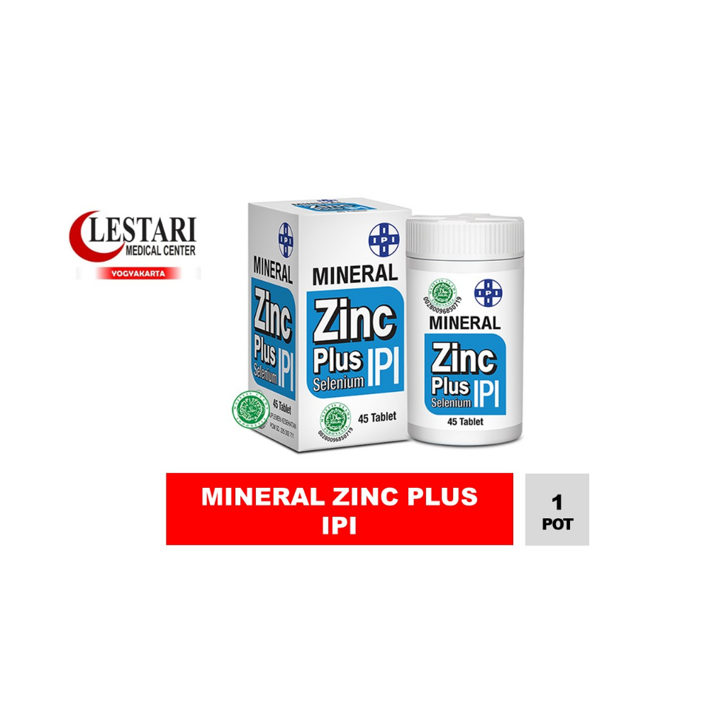 Jual Vitamin Mineral Zinc Plus Selenium IPI 45 Tablet 1 POT | Shopee ...