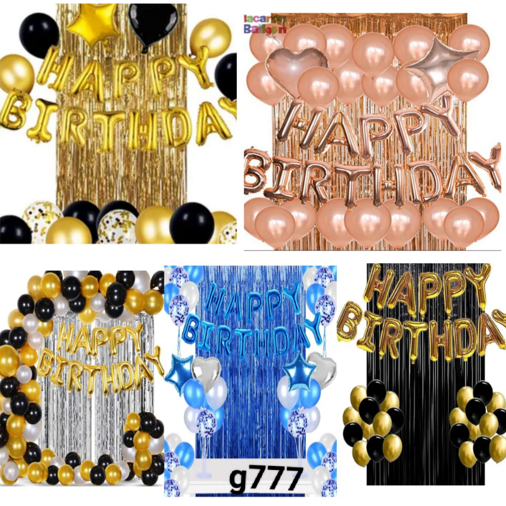 Jual Dekorasi Set Pesta Ulang Tahun Anak Balon Foil Tulisan Happy ...
