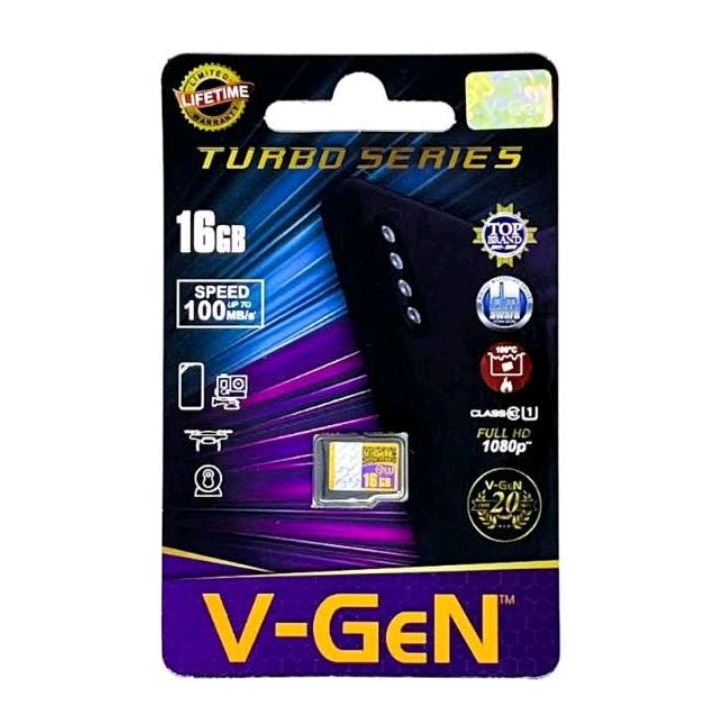 Jual Micro SD 16GB CLASS 10 VGEN TURBO SERIES GARANSI RESMI VGEN ...