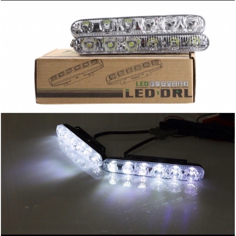 Jual Lampu LED DRL Fortuner 6 Titik Universal Sepasang Super Terang LED ...