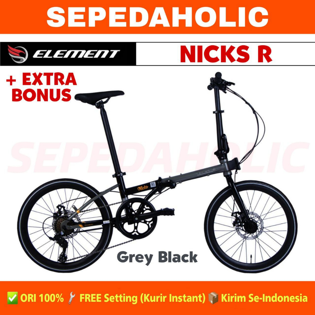 Jual Sepeda Lipat ELEMENT NICKS R Ukuran 20 Inch 8 Speed | Shopee Indonesia