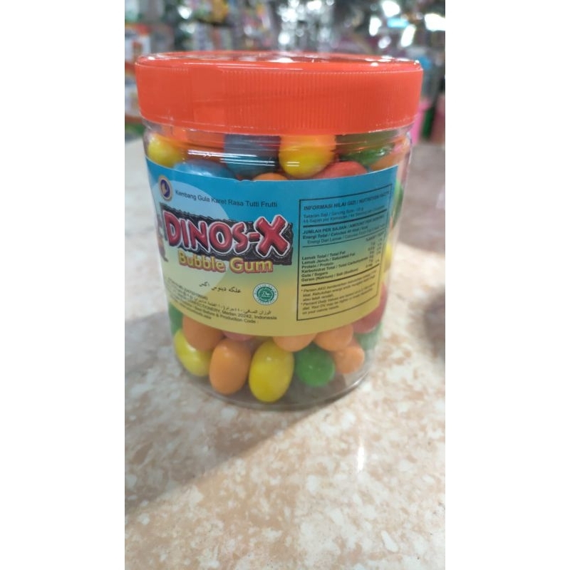 Jual permen karet jadul dinos x dinos-x bubble gum isi 110pcs | Shopee Indonesia