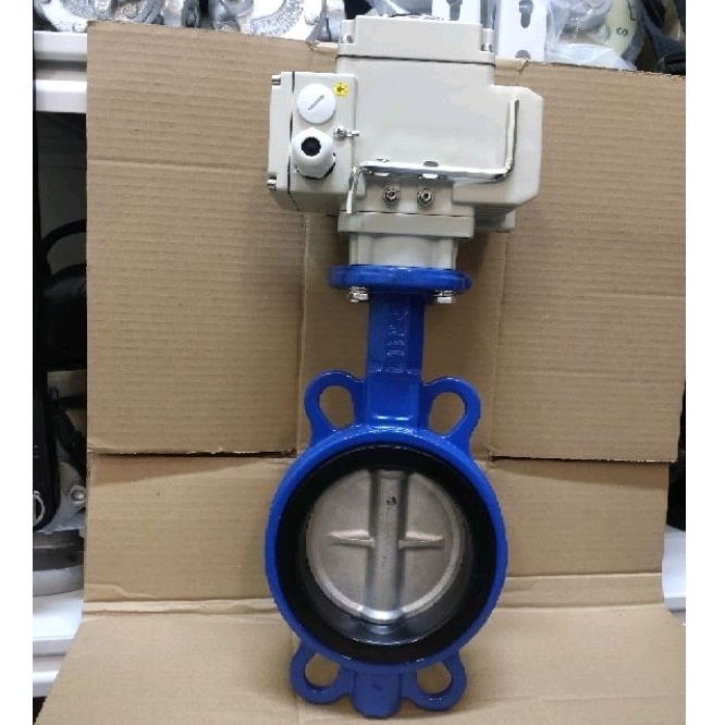 Jual Butterfly Valve 2" Inch Motorized Actuator Electric 220VAC ...