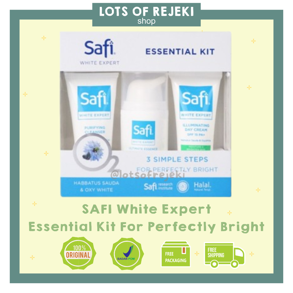Jual SAFI Essential Kit 3 Simple Steps For Perfectlly Bright | Shopee ...