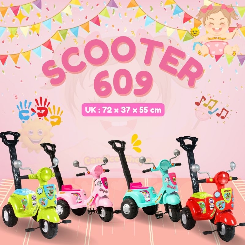 Jual sepeda anak shp scooter 609 mainan anak tricycle skuter | Shopee ...