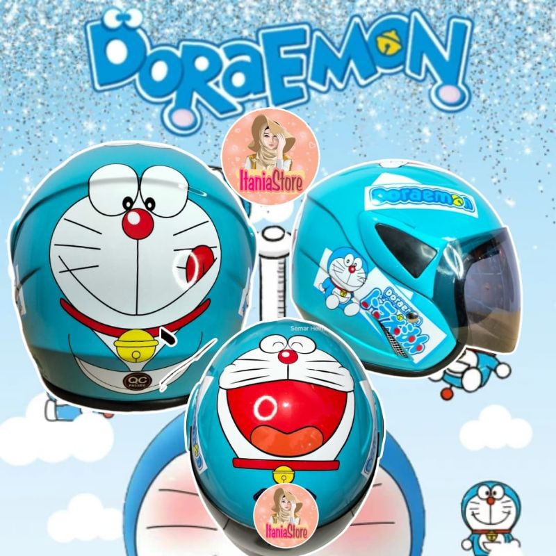 Jual HELM ANAK JUNIOR DORAEMON // HELM ANAK USIA 3 4 5 6 7 TAUN SNI ...