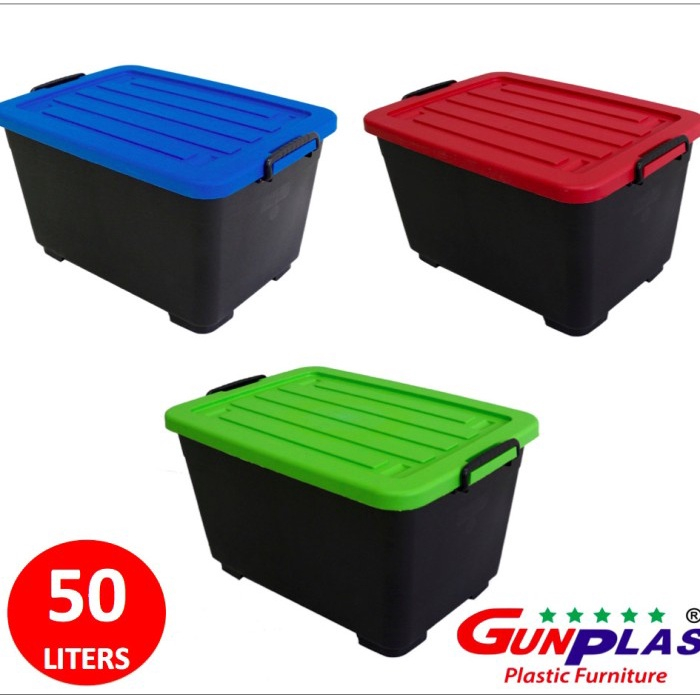 Jual Box Container 50 L 80 L Plastik GUNPLAS Kontainer Box 50 Liter 80 ...