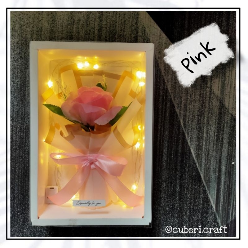 Jual Buket Bunga Flower Box LED / Hadiah Wisuda Ulang Tahun Anniversary | Shopee Indonesia