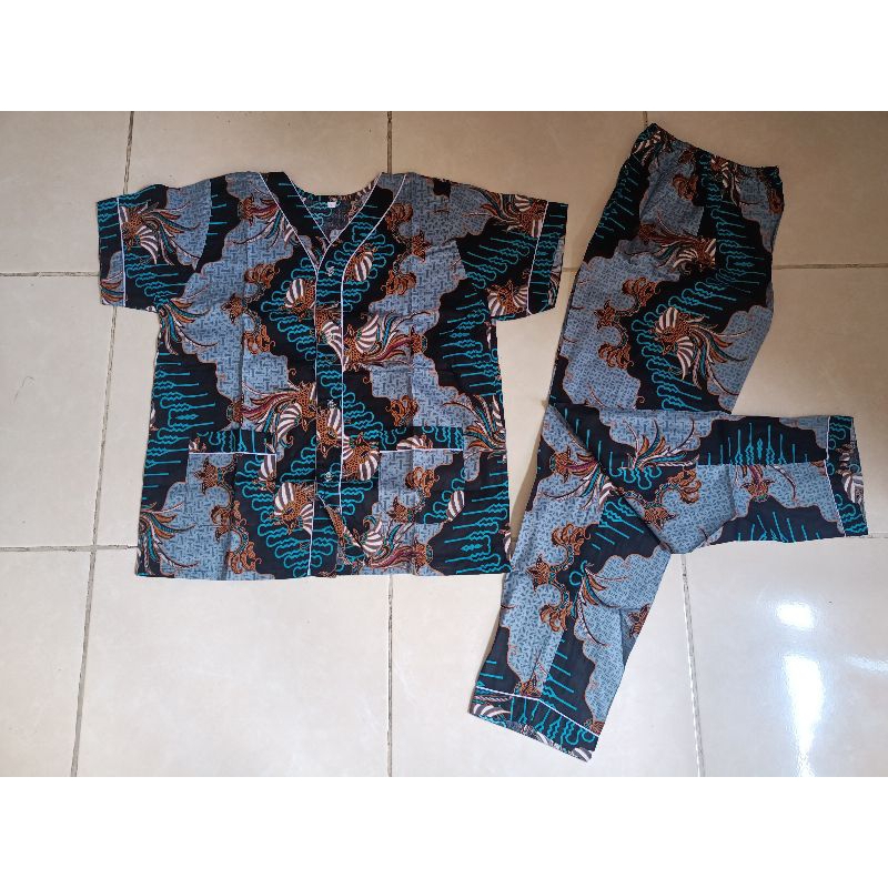 Jual Piyama Batik Dewasa Size S M L XL XXL, Batik Bagan Siapi-api ...