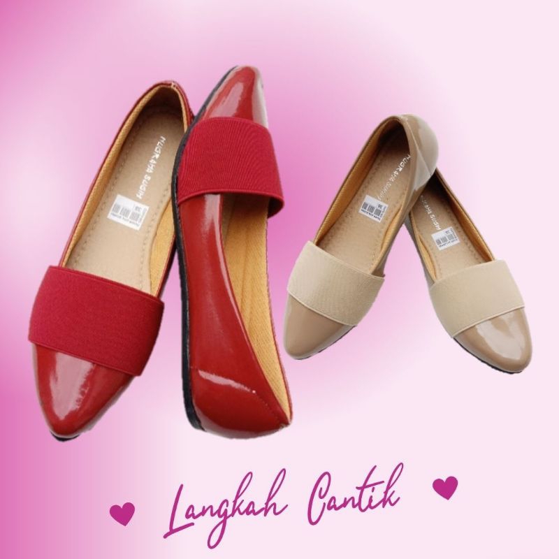 Jual Sepatu kerja slop wanita flat shoes formal selop cewek kekinian ...