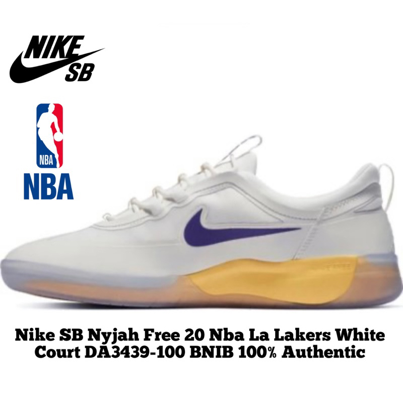 Jual Sepatu Nike SB Nyjah Free 20 Nba La Lakers White Court BNIB 100% ...