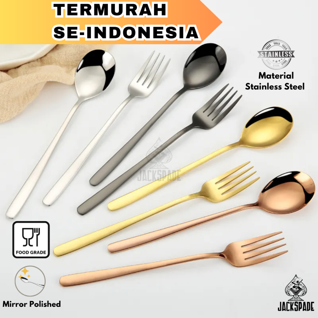 Jual Sendok Garpu Korea Stainless Steel Gold - Alat Makan Sultan Hotel ...