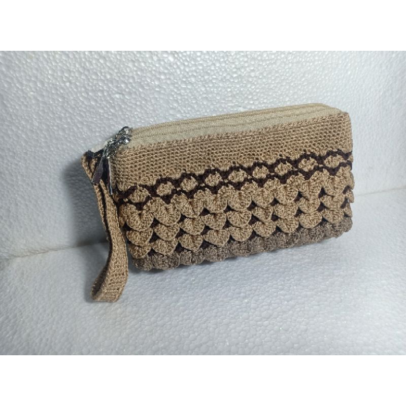 Jual DOMPET RAJUT | DOMPET KONDANGAN | DOMPET 3 RUANG | Shopee Indonesia