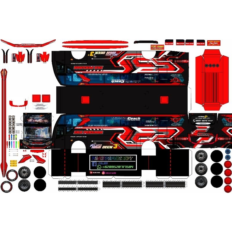 Jual LEMBARAN PAPERCRAFT BUS KEN AROK EKA PERSADA | Shopee Indonesia