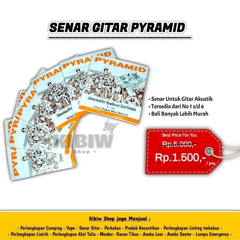 Jual 1pcs senar gitar akustik no.1 merk Pyramid Original | Shopee Indonesia