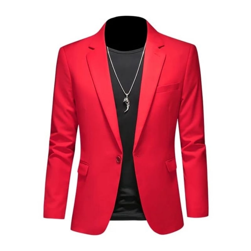 Jual Jas - Blazer Pria Warna Merah cabe - blazer merah - jas merah ...