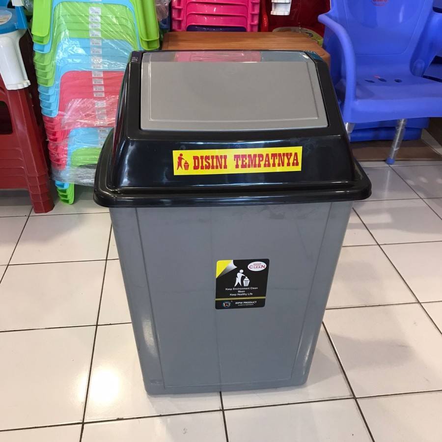 Jual Tempat Sampah 65 Liter / 100 Liter MPW PUP Yutaka Shinpo Goyang Buka Tutup Dengan Engsel ...