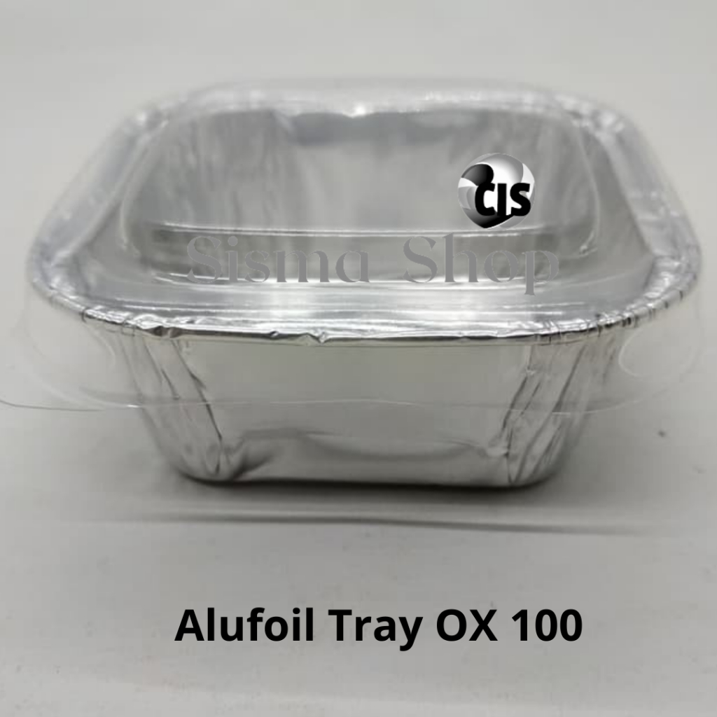 Jual Alumunium Foil Tray OX-100 + Tutup / Aluminium Foil OX 100 Kotak | Shopee Indonesia