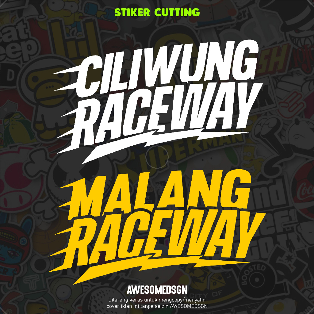 Jual STIKER CUTTING CILIWUNG RACEWAY MALANG RACEWAY | Shopee Indonesia