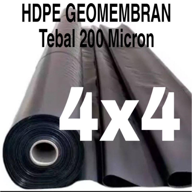 Jual Hdpe Geomembran ukuran 4x4 Meter Tebal 200 micron ( kolam ikan ...