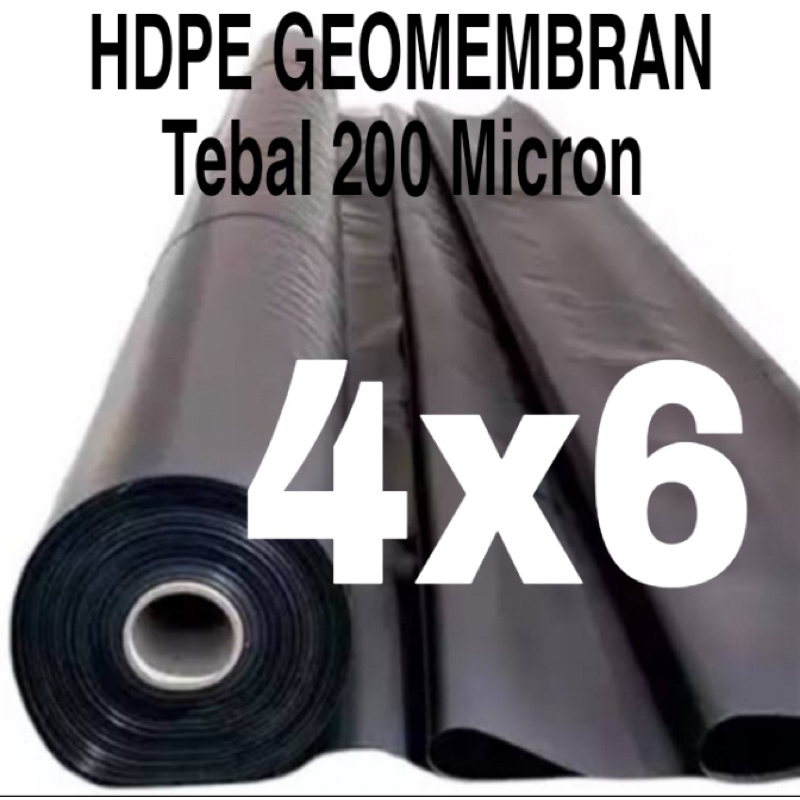 Jual Hdpe Geomembran ukuran 4x6 Meter Tebal 200 Micron ( kolam ikan ...
