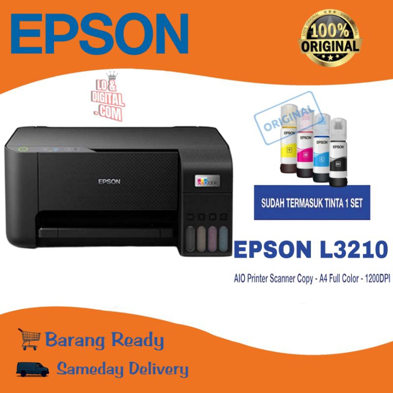 Jual Printer EPSON L3210 (All in One Print Scan Copy) Ink Tank New Original | Shopee Indonesia
