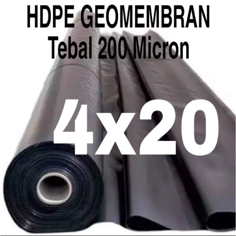 Jual Hdpe Geomembran ukuran 4x20 Meter Tebal 200 Micron ( Terpal Tambak ...