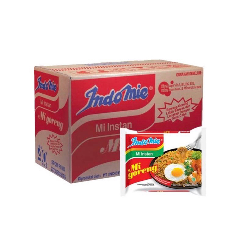 Jual mie indomie goreng 1 dus isi 40 pcs/ mie indomie/ mie instan ...